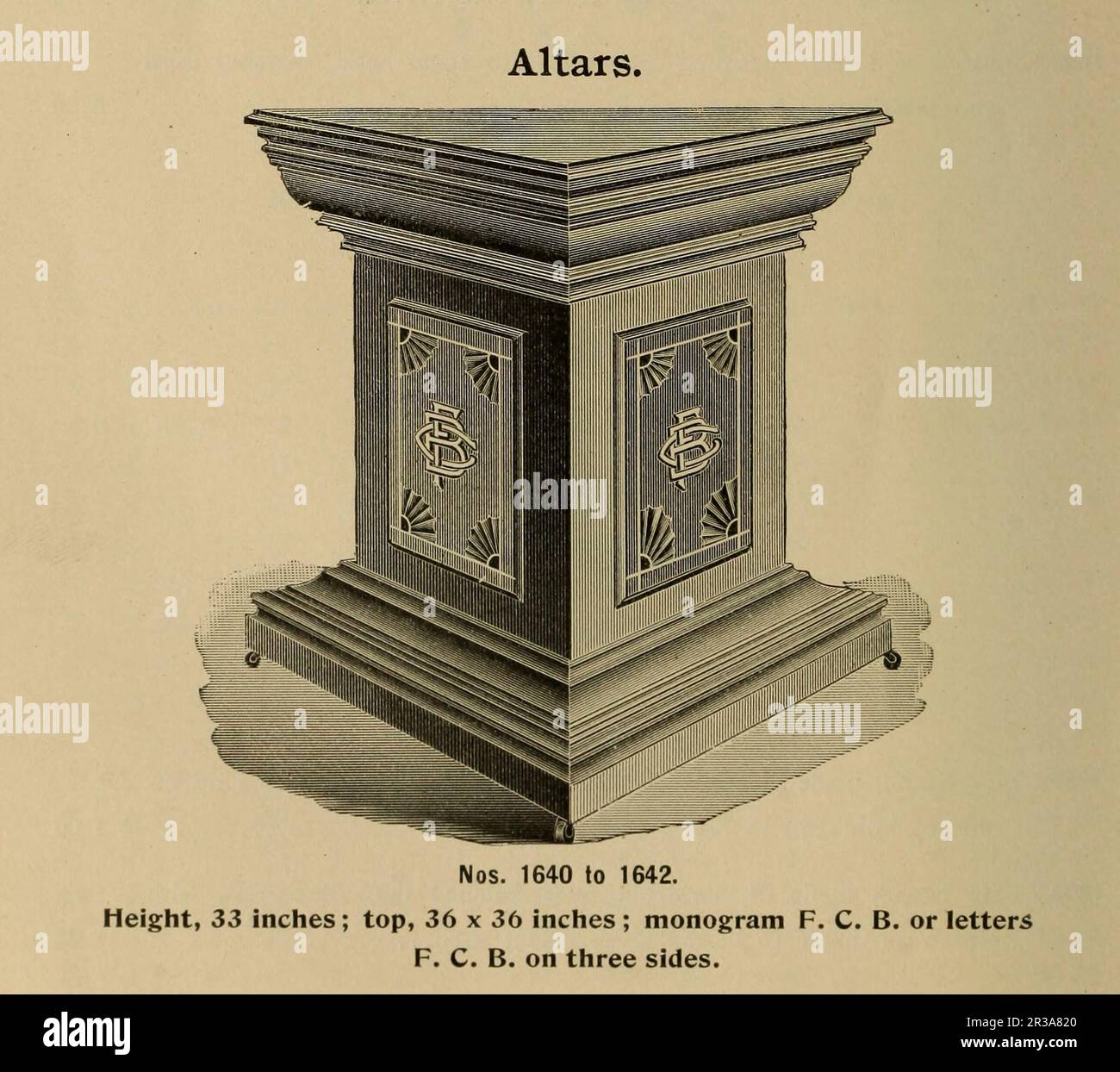 Altar from the catalogue ' Illustrated catalogue and price list ...