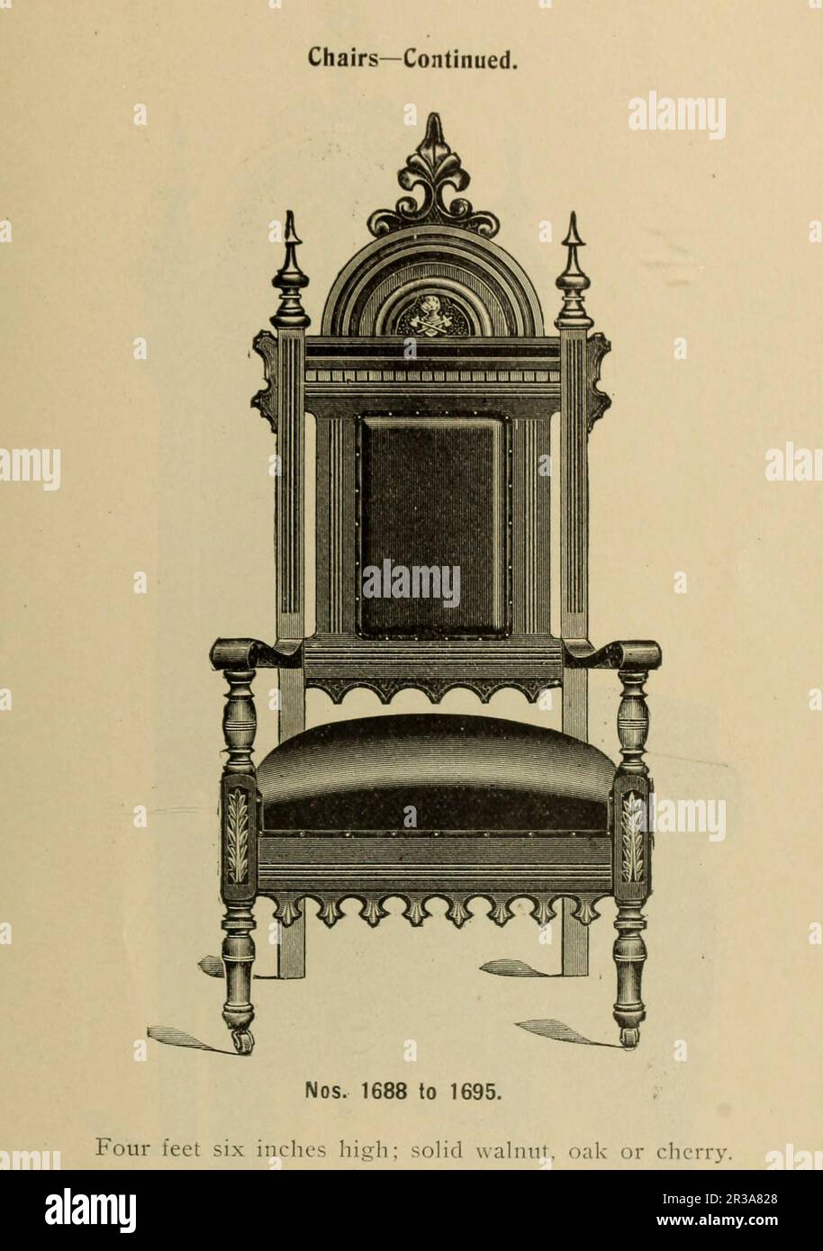 elaborate wooden Chair from the catalogue ' Illustrated catalogue and ...