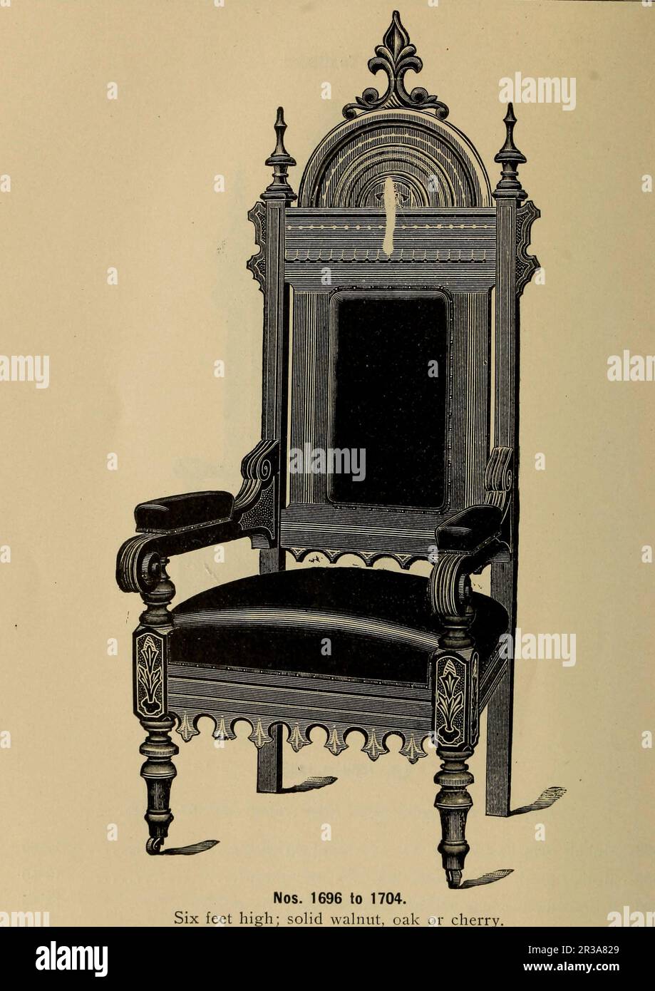 elaborate wooden Chair from the catalogue ' Illustrated catalogue and ...