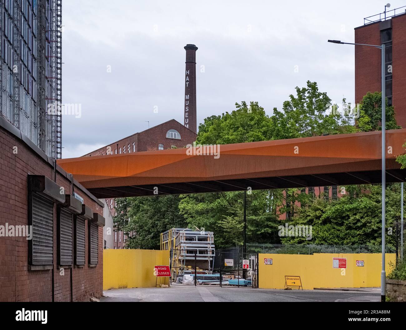 Stockport interchange walking and cycling bridge during construction in ...