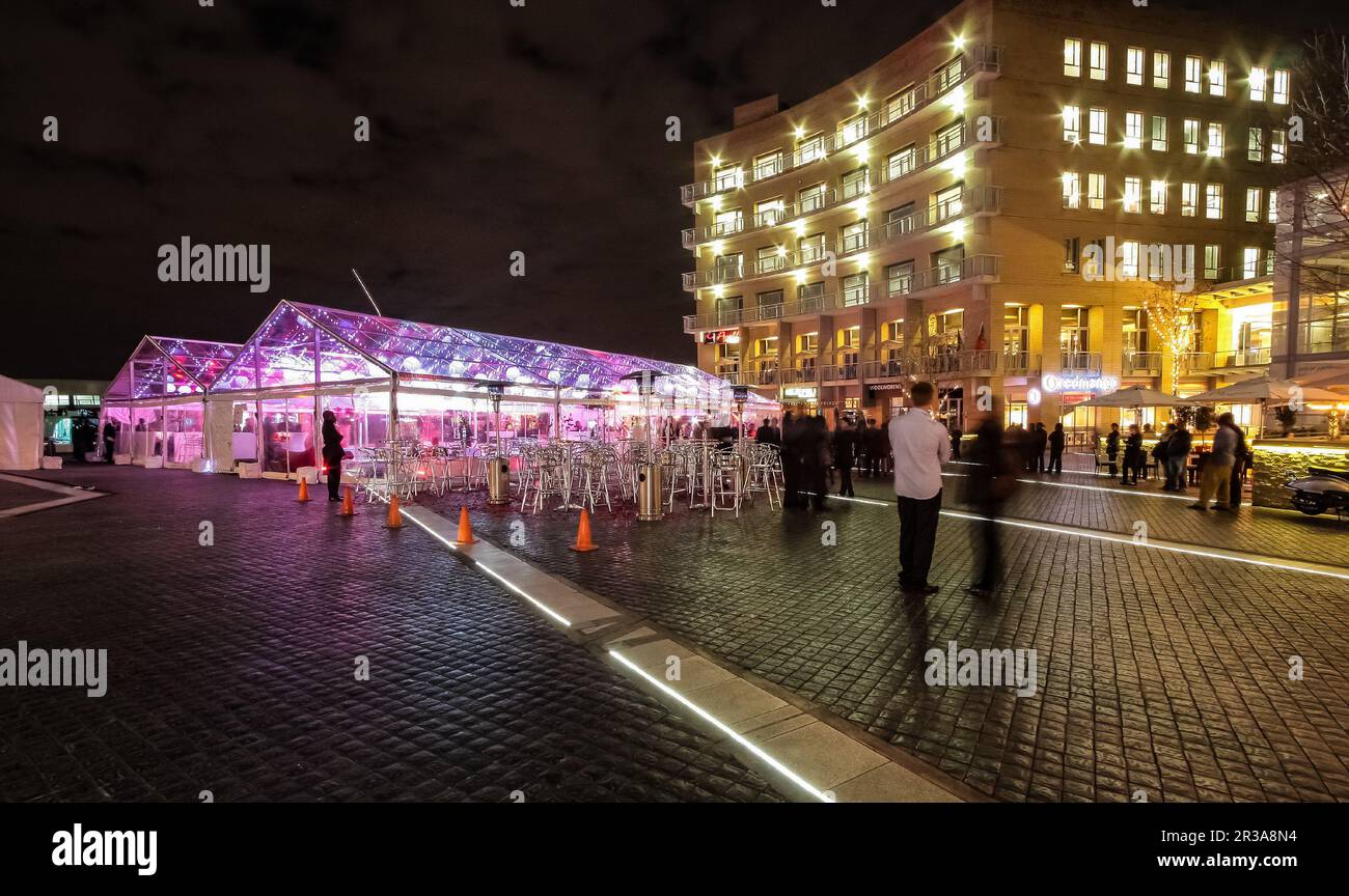See-through marquee tent for large outdoor corporate gala dinner event ...