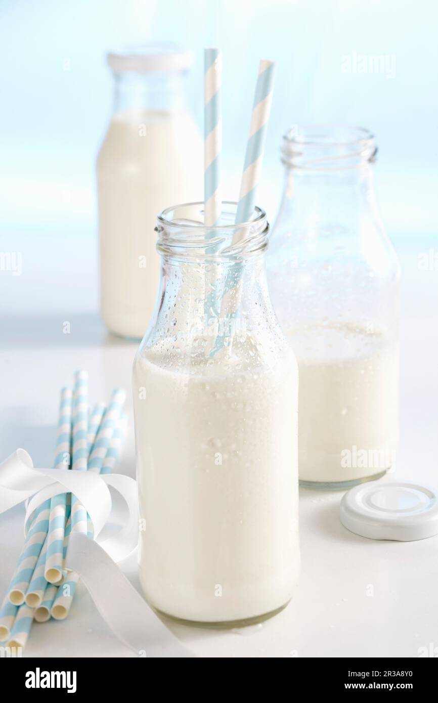 Fresh milk in bottles hi-res stock photography and images - Alamy