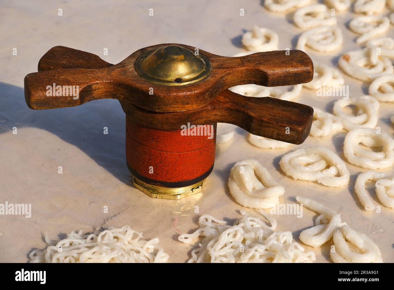 Making of Wheat Kurdai or kurawadi (String Papad), Kurdai are produced ...
