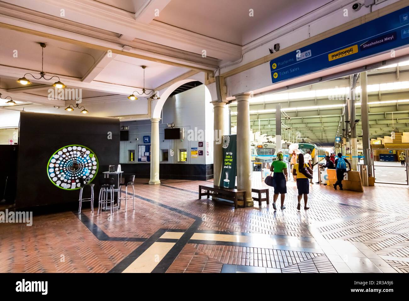 Pop Up Coffee Shop at Train Station Stock Photo - Alamy