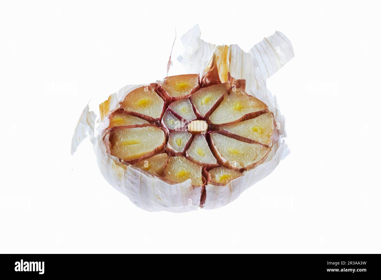 Garlic cross section Cut Out Stock Images & Pictures - Alamy
