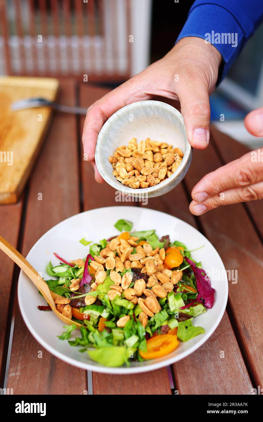 Professional chef hands nuts hi-res stock photography and images - Alamy