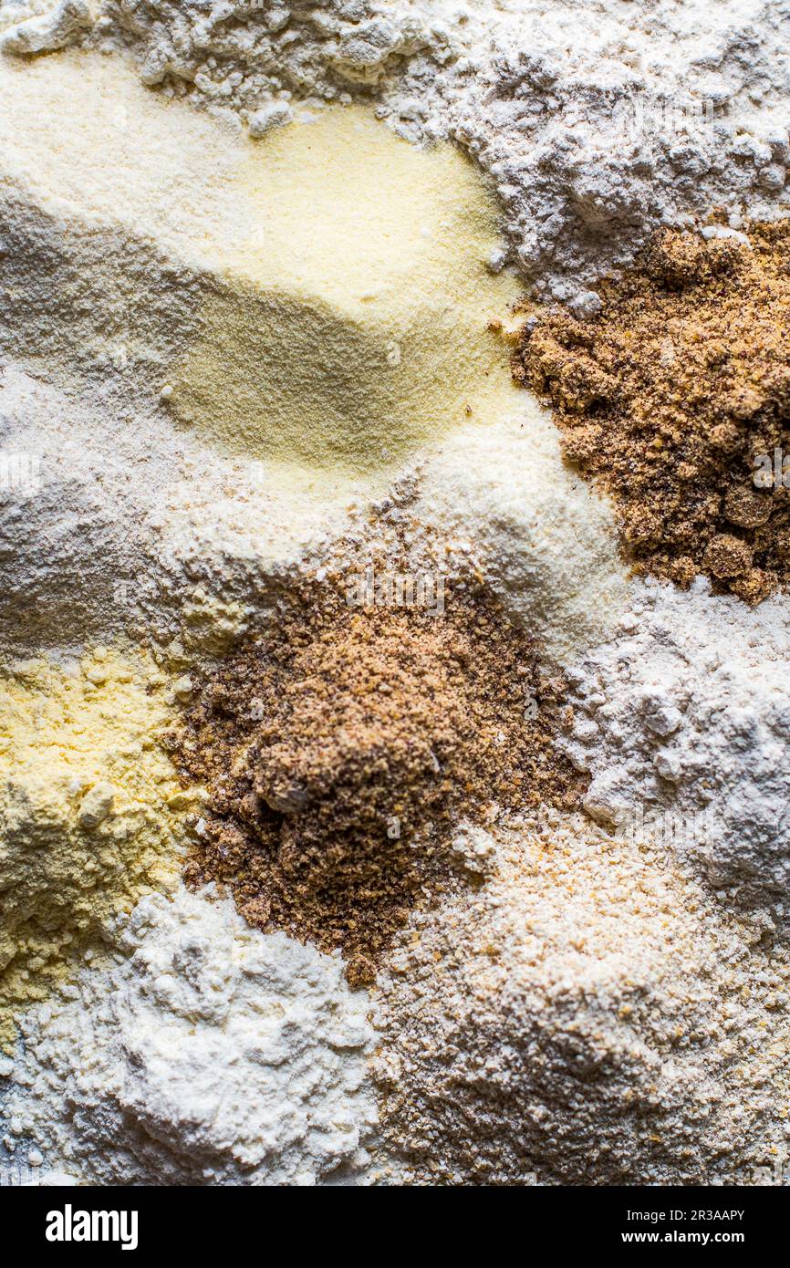 Various types of flour Stock Photo - Alamy