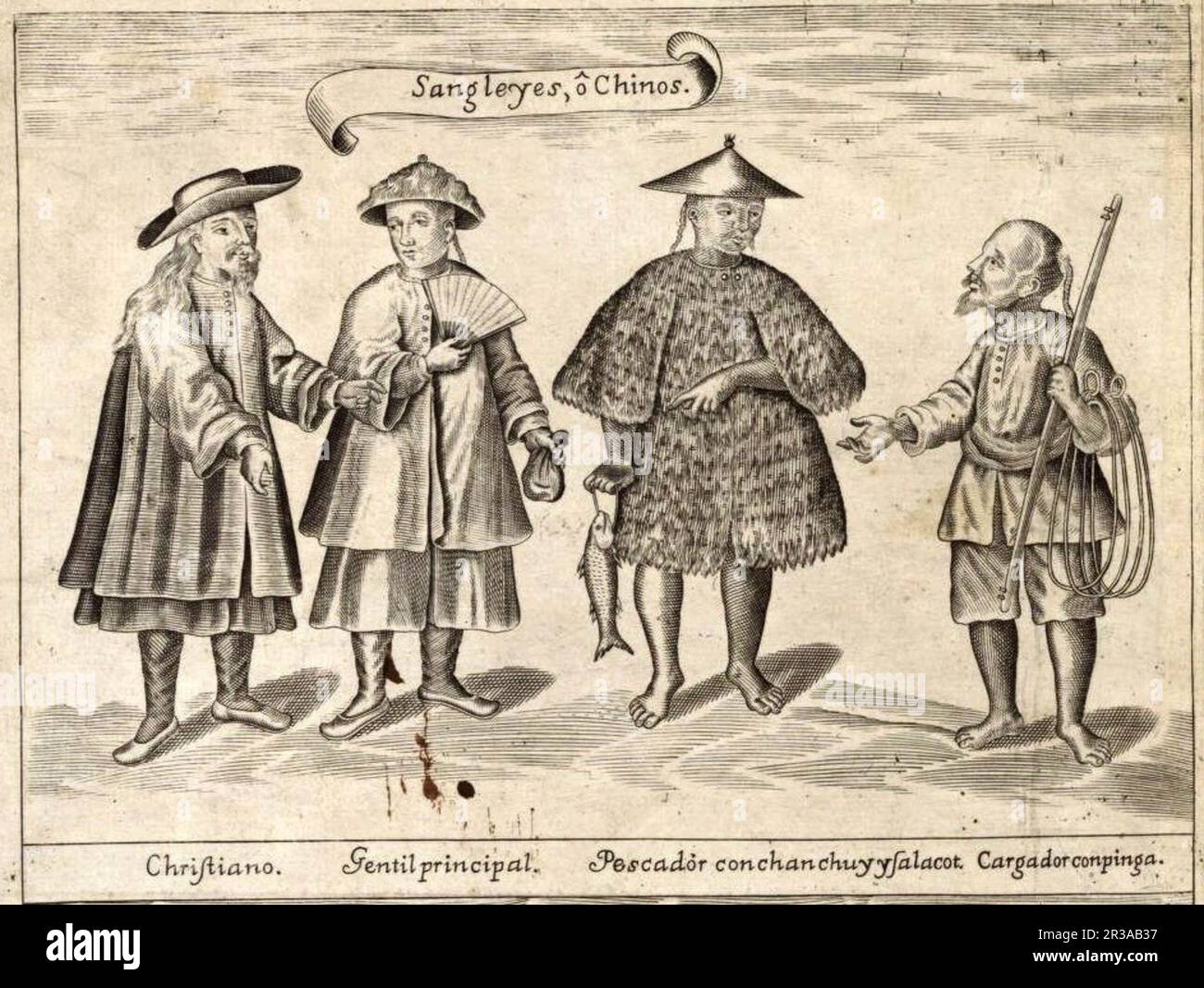Sangleys are Chinese immigrants to Spanish colonial Philippines Stock ...