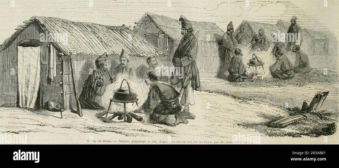 Soldiers preparing tea Stock Photo - Alamy