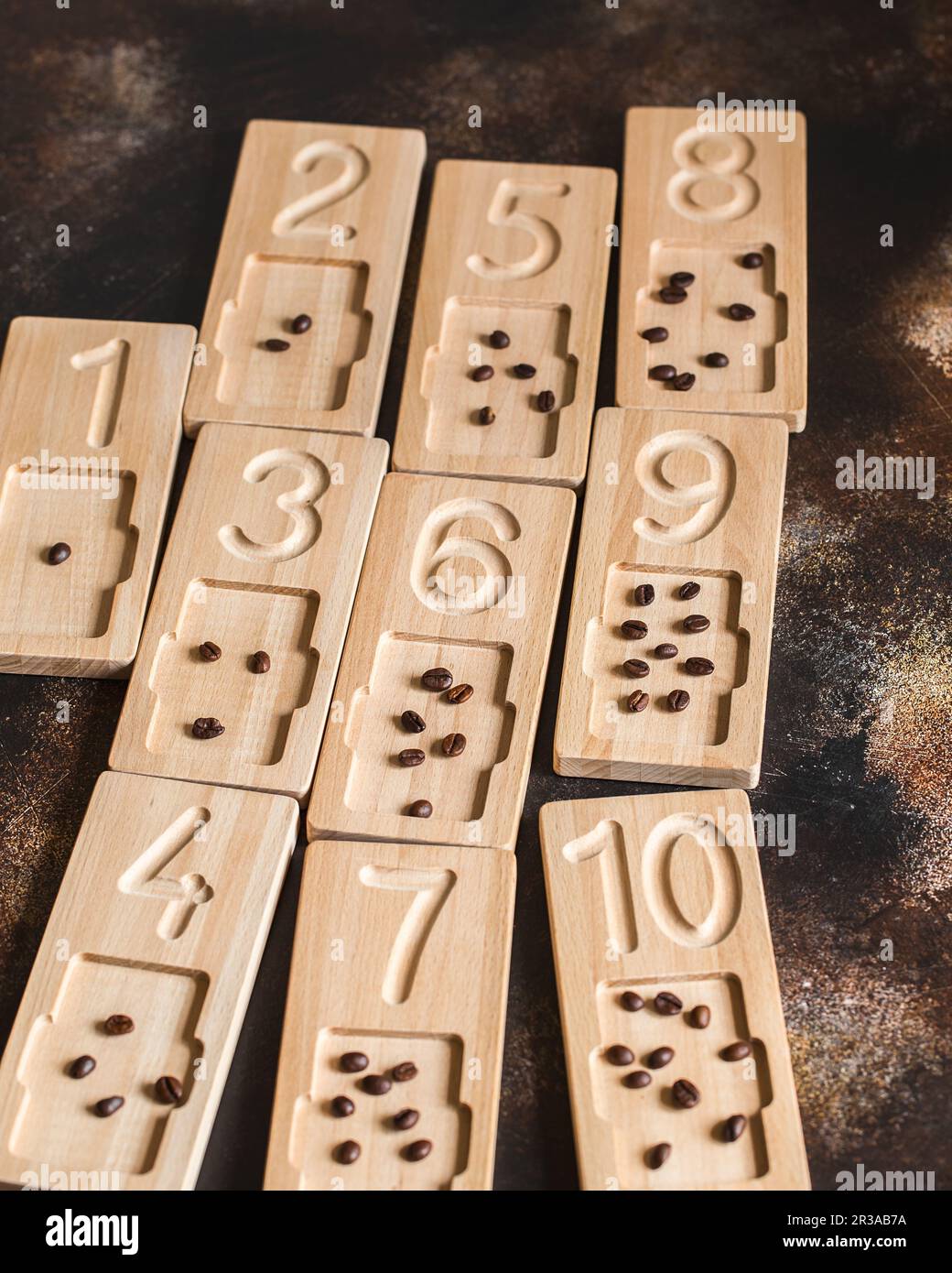 Wooden counting and writing trays - learning resource for educating ...