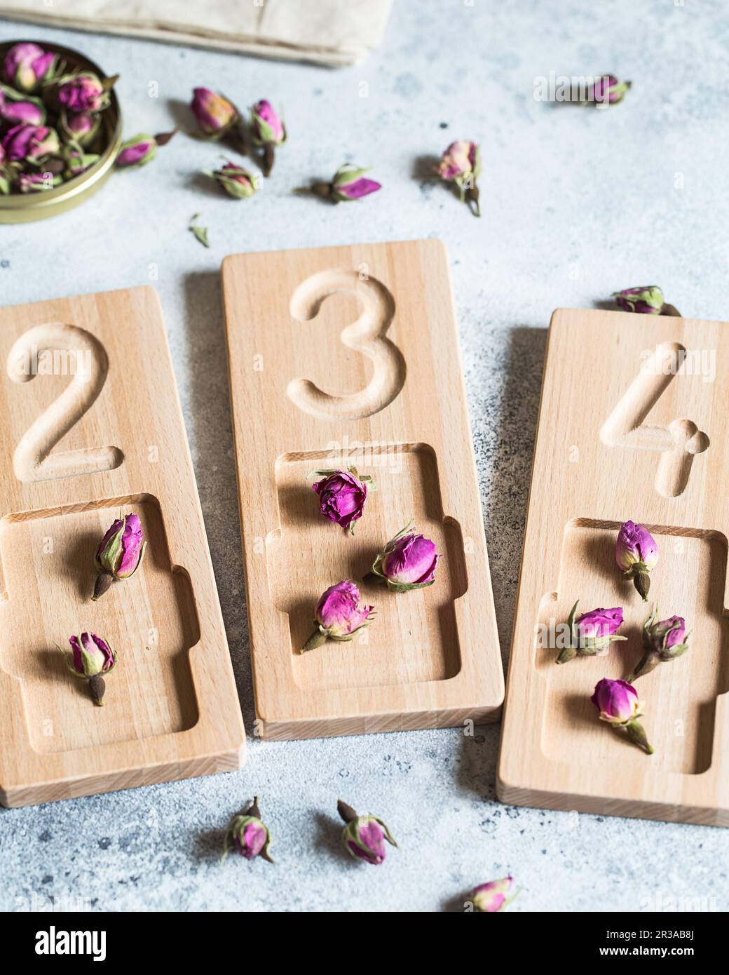Wooden counting and writing trays - learning resource for educating ...
