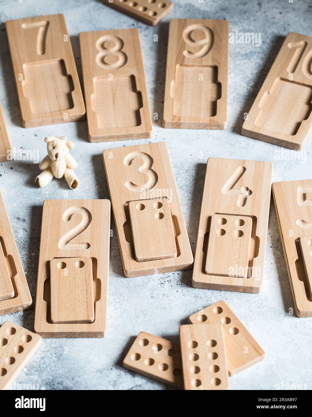 Wooden counting and writing trays - learning resource for educating ...