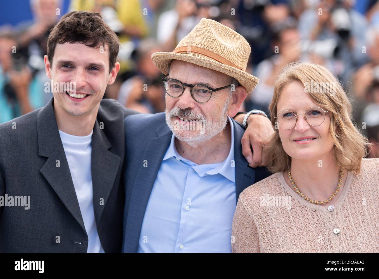 Cannes, France. 22nd May, 2023. Julien Frison, Jean-Pierre Darroussin ...