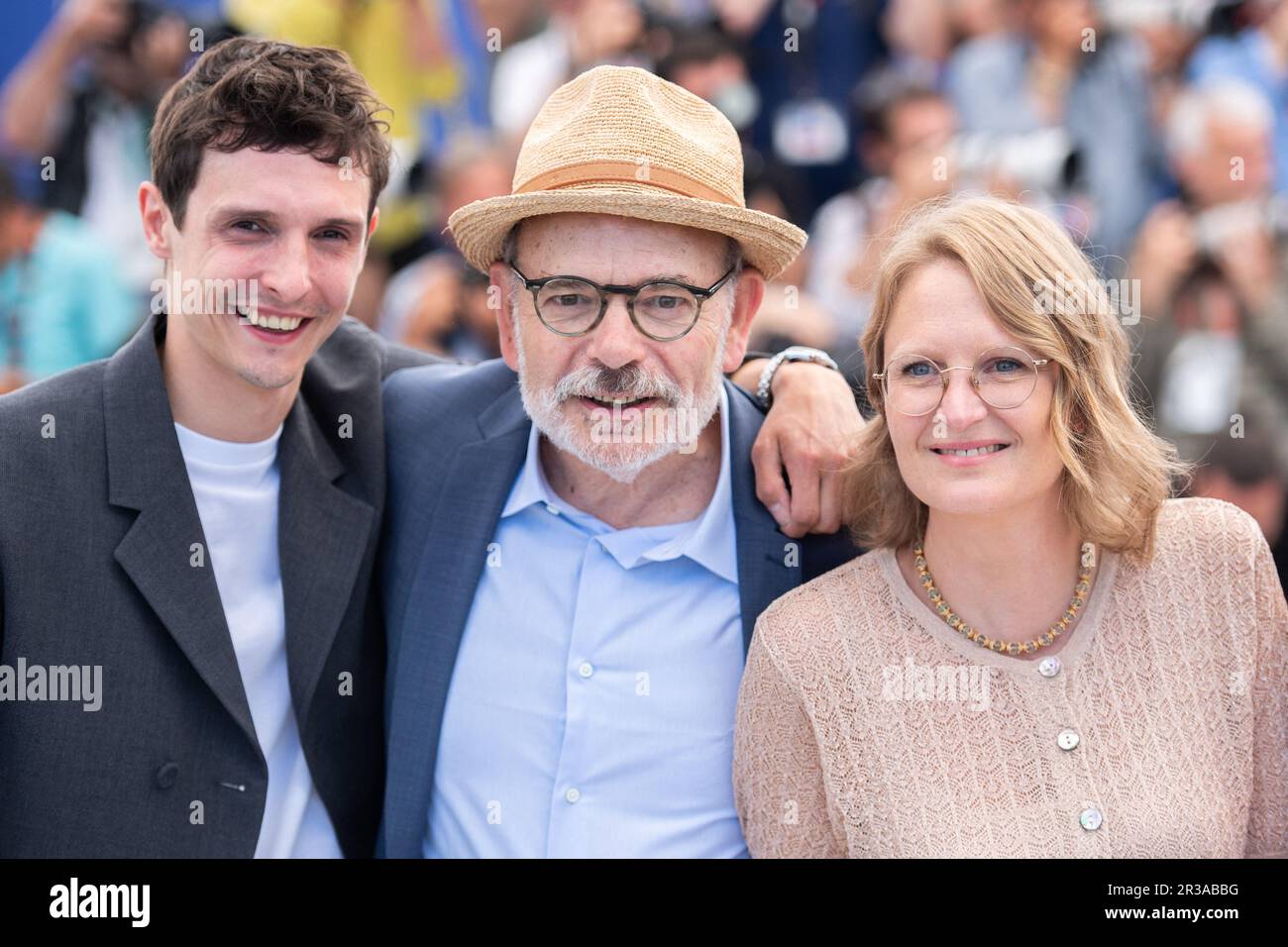 Cannes, France. 22nd May, 2023. Julien Frison, Jean-Pierre Darroussin ...