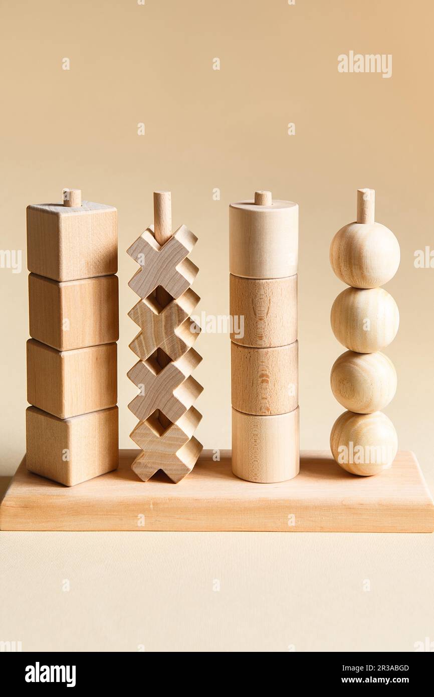 Children's wooden toys. Sequencing Blocks learning resource for ...