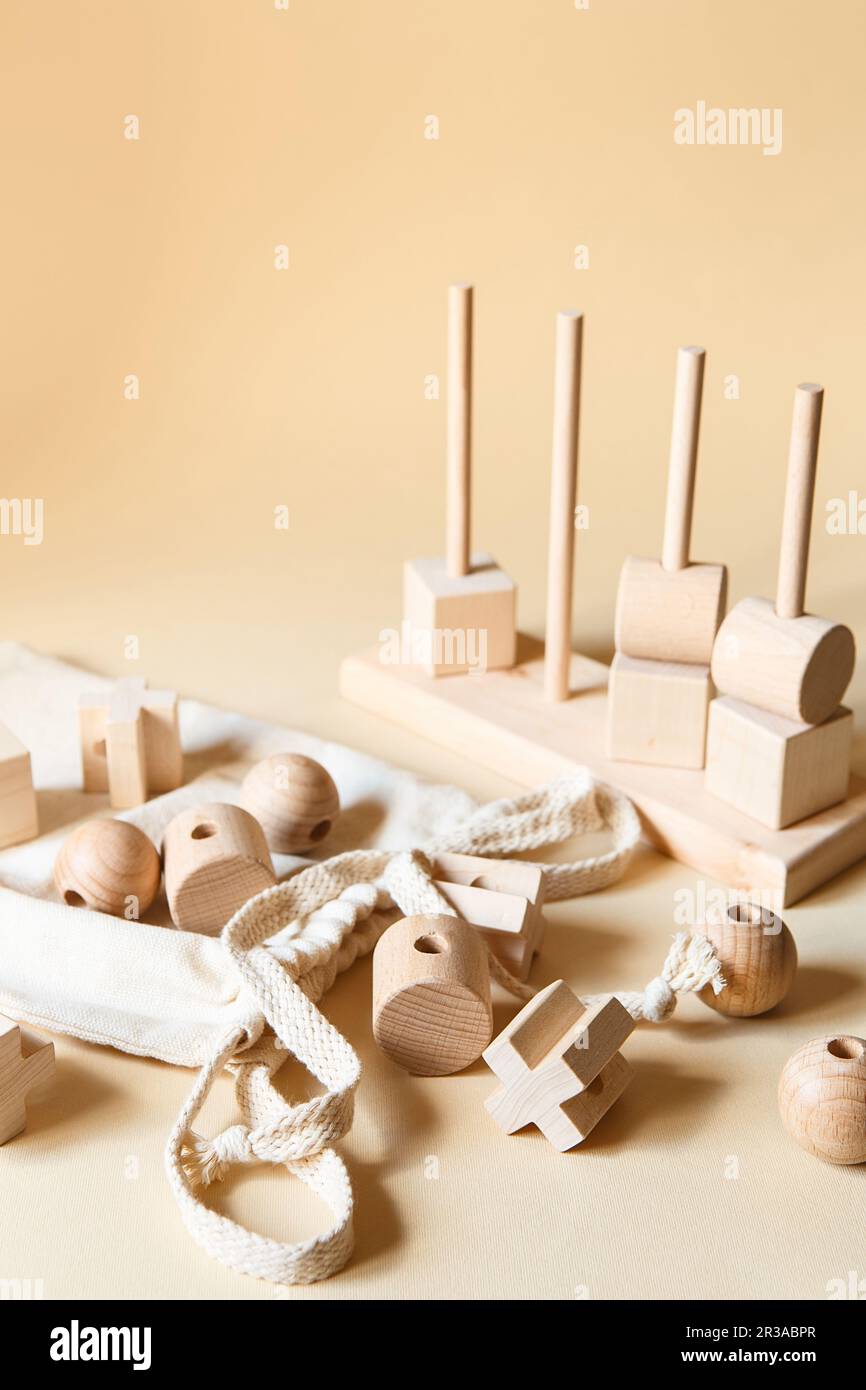 Children's wooden toys. Sequencing Blocks learning resource for ...