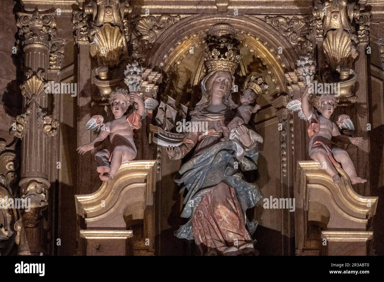 wood carving of our lady of sailors, patron saint of sailors, chapel of ...