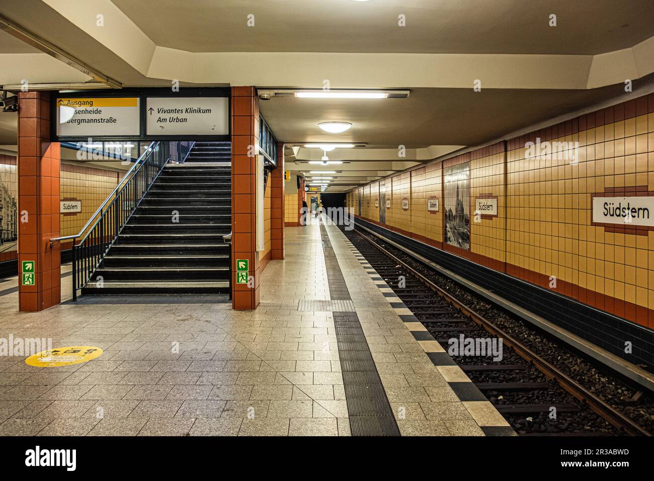 U Südstern Underground U-Bahn railway station on the U7 line, Kreuzberg ...