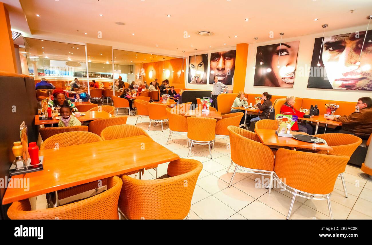 Food court interior inside hi-res stock photography and images - Alamy