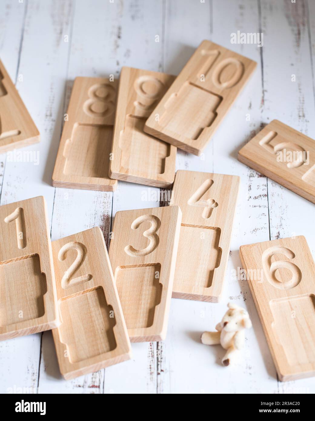 Wooden counting and writing trays - learning resource for educating ...