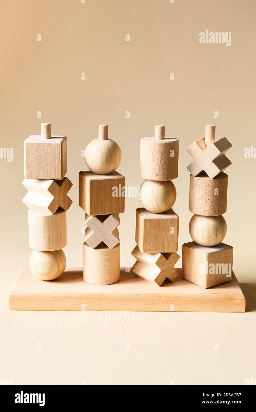 Children's wooden toys. Sequencing Blocks learning resource for ...
