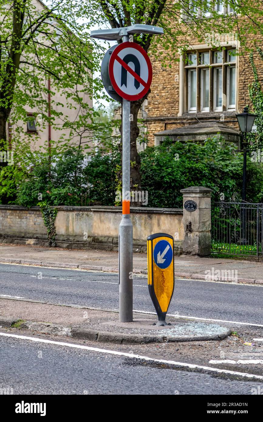 Warning signs on road in Northampton. England, UK Stock Photo - Alamy