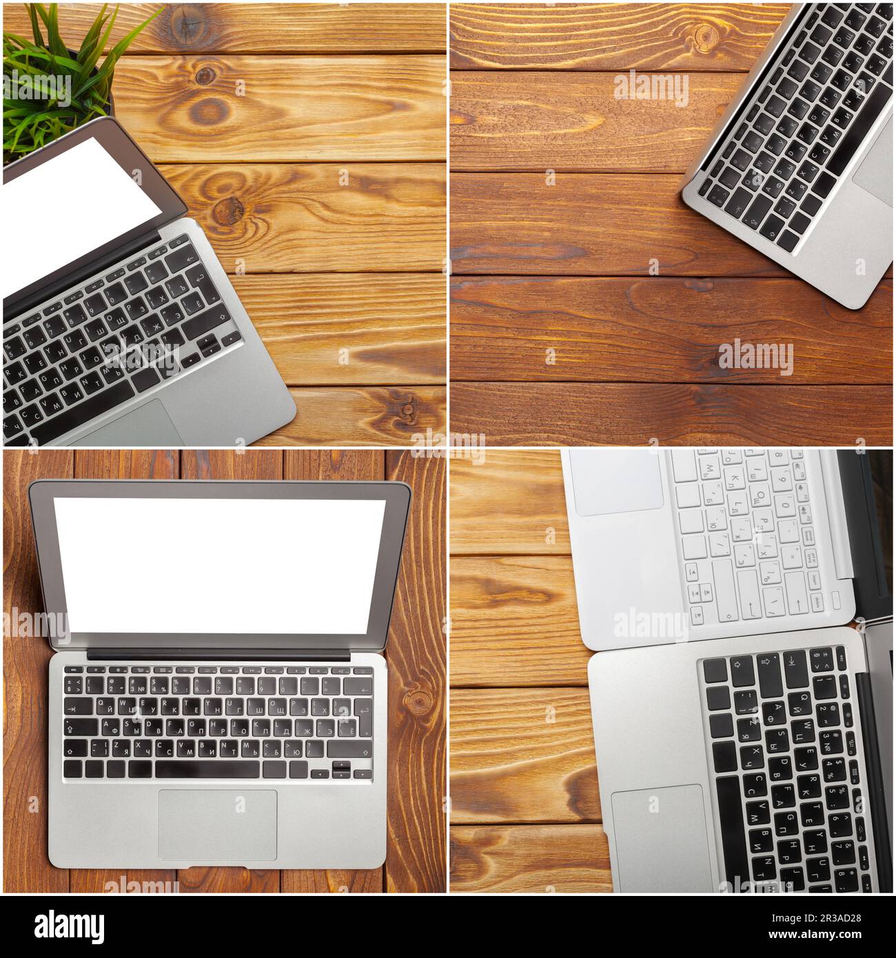 Document computer on wood Cut Out Stock Images & Pictures - Alamy