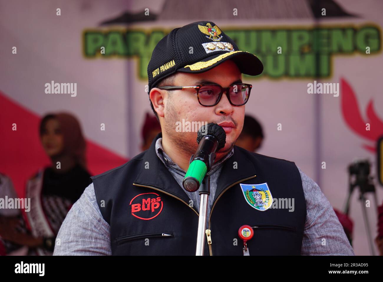 The regent of Kediri Hanindhito Himawan Pramana (Mas Dhito) at Kirab ...