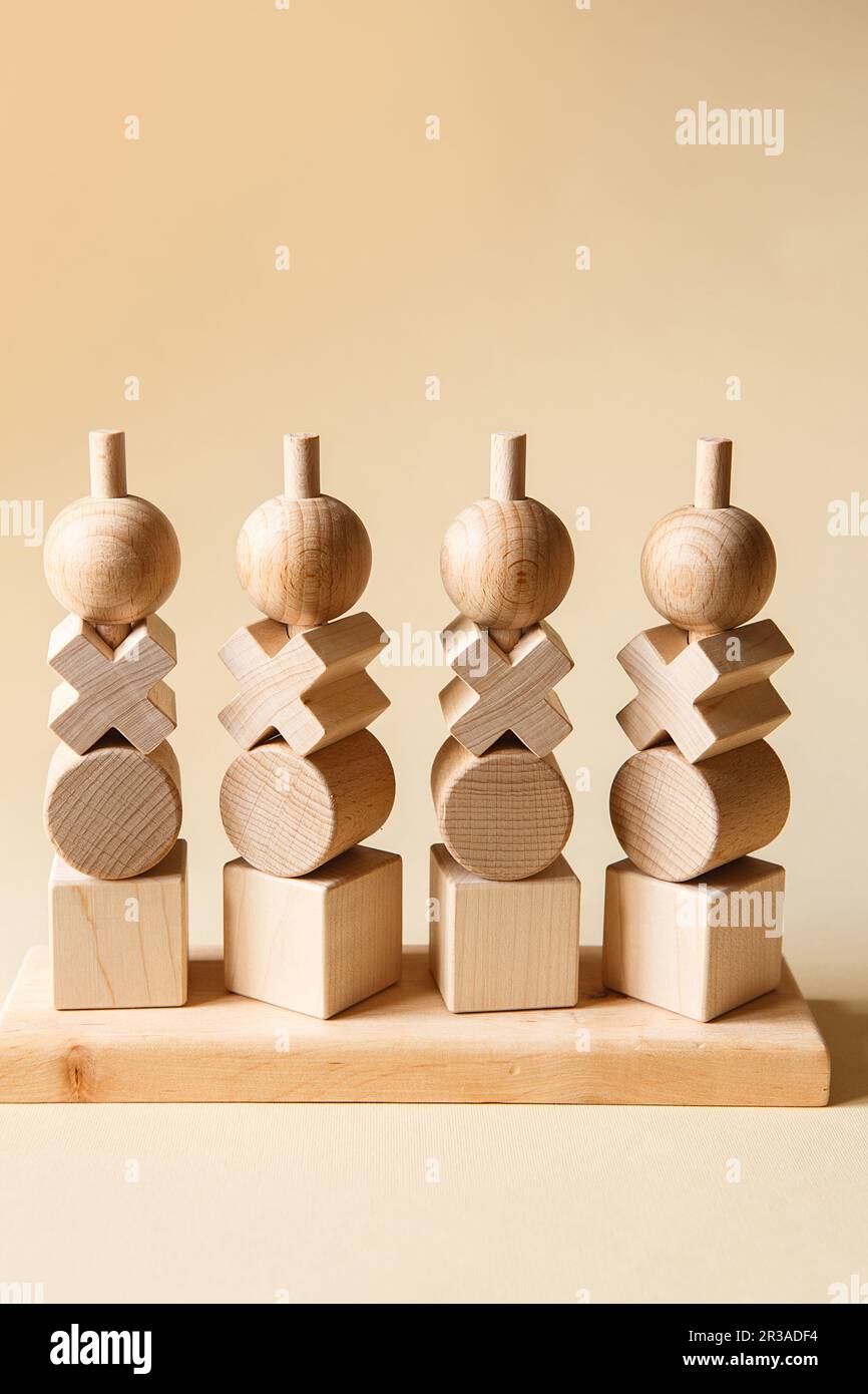 Children's wooden toys. Sequencing Blocks learning resource for ...