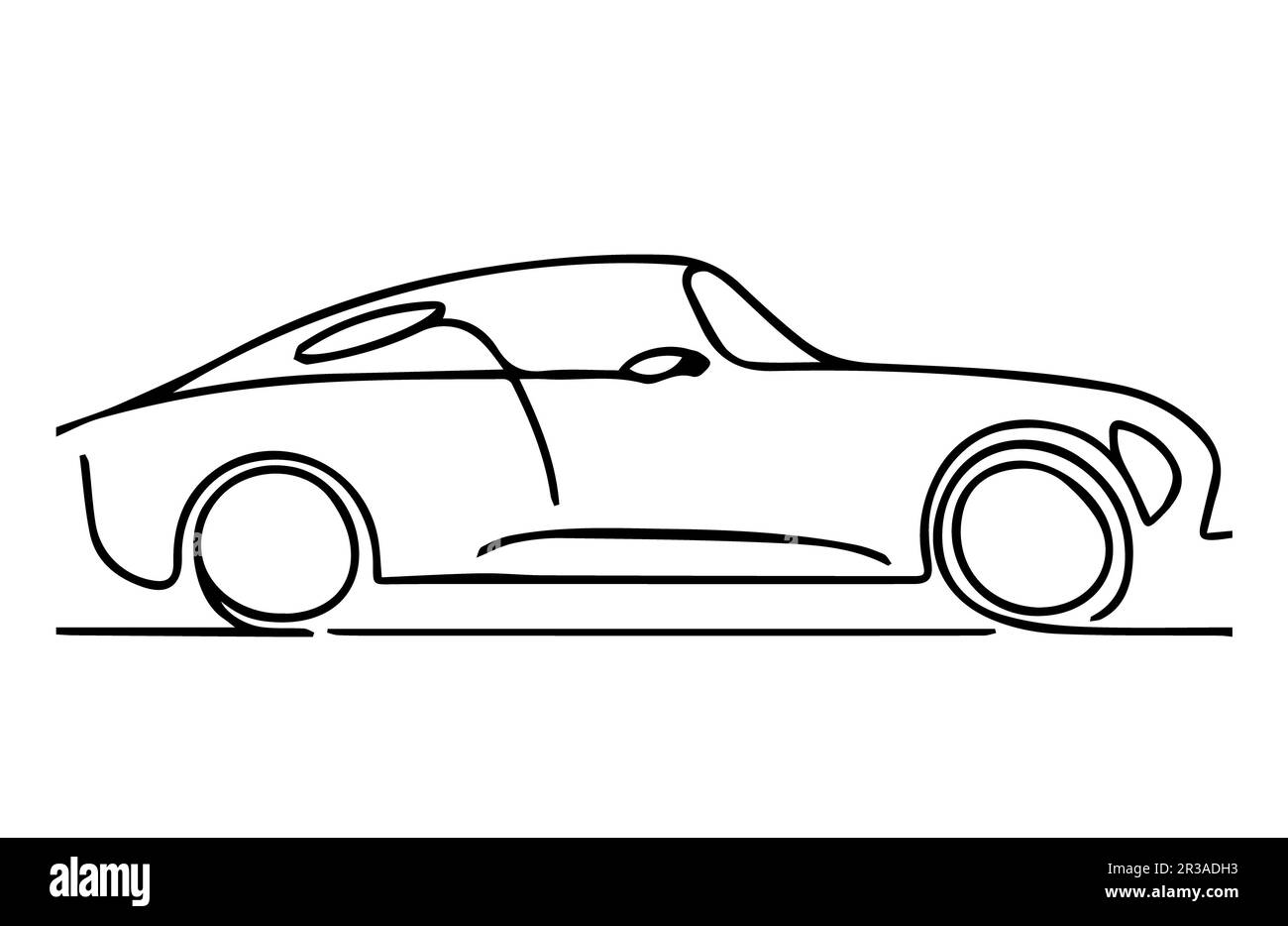 Minimal Car line at vector illustration Stock Photo - Alamy