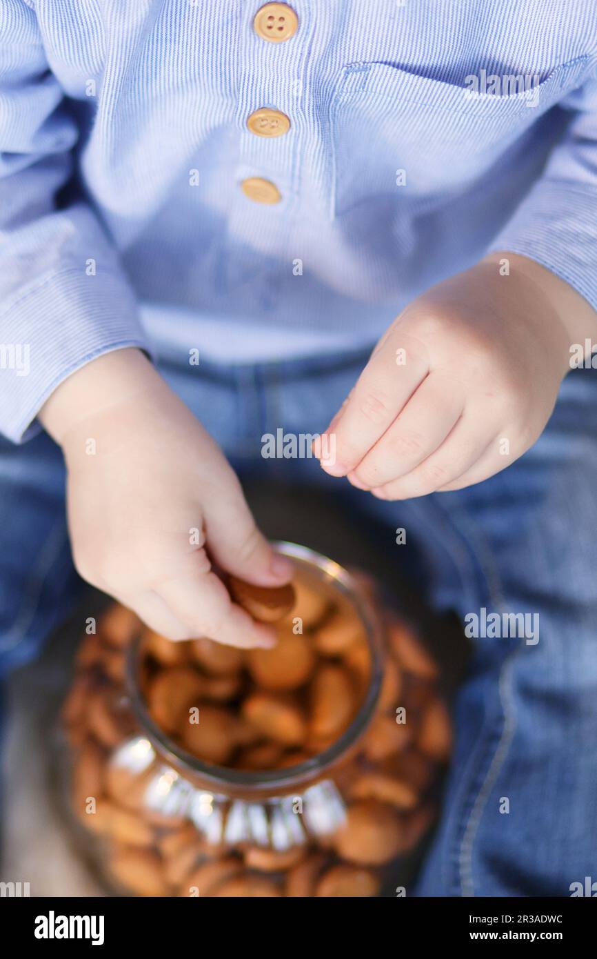 Kid reaching out her hand isolated hi-res stock photography and images ...