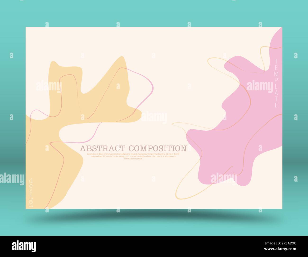 Abstract background with deformed shapes and lines. A color composition ...