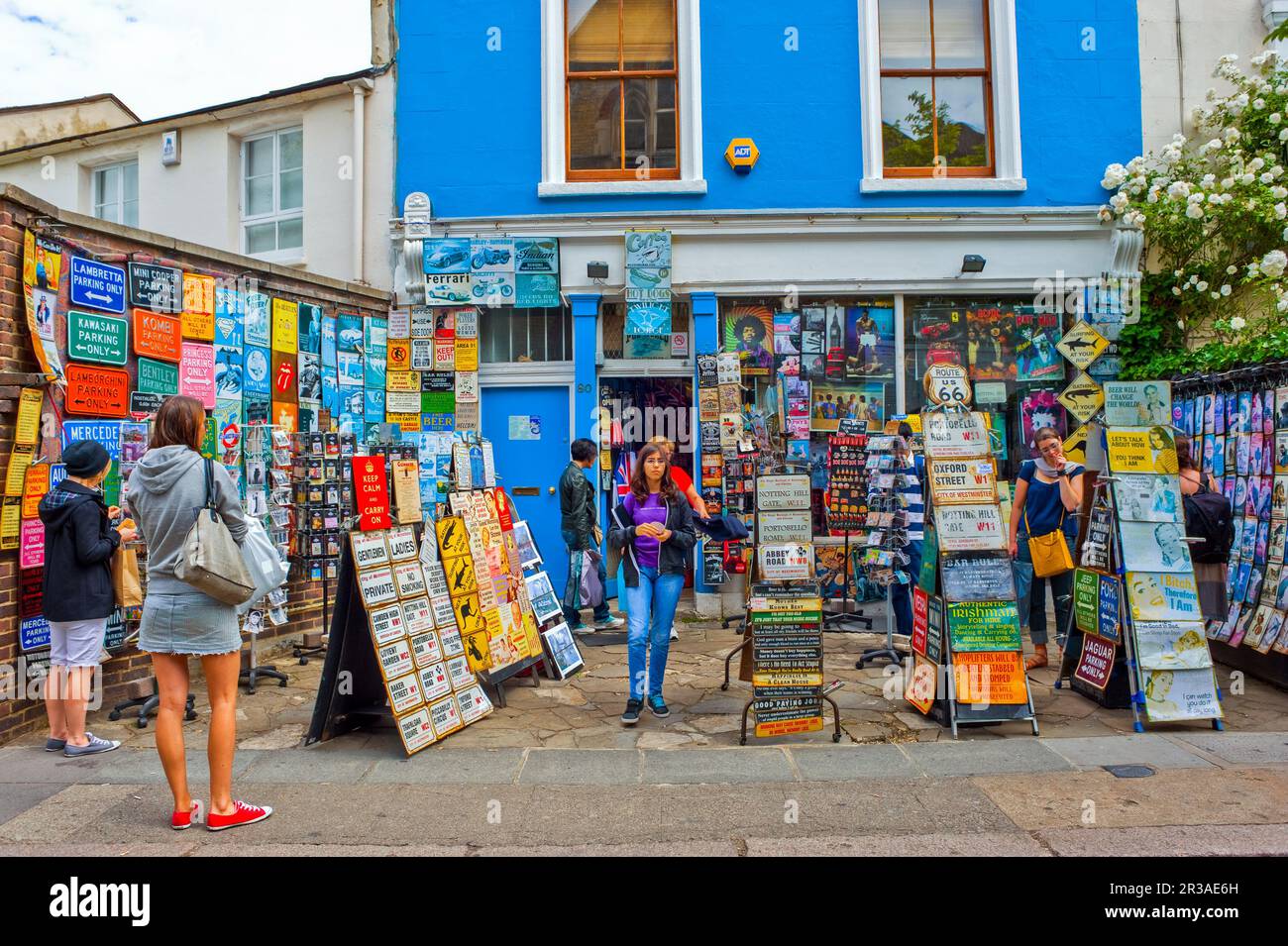 London, UK, Women Shopping, browsing vintage shop front, Street Scenes ...