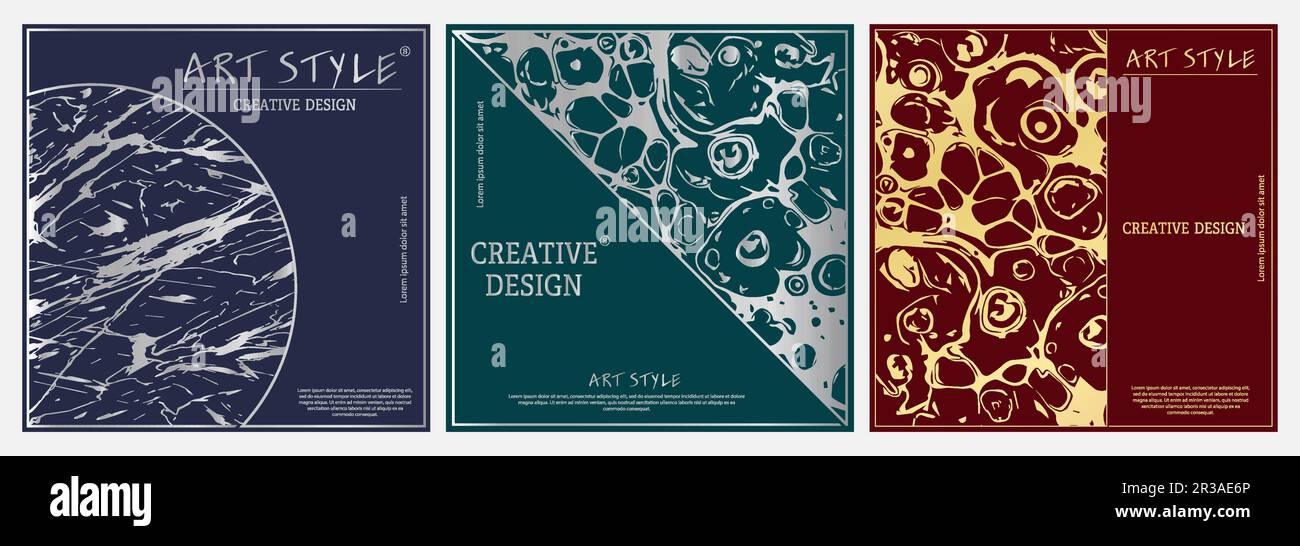 A set of luxury interior design layouts, decorations or backgrounds ...