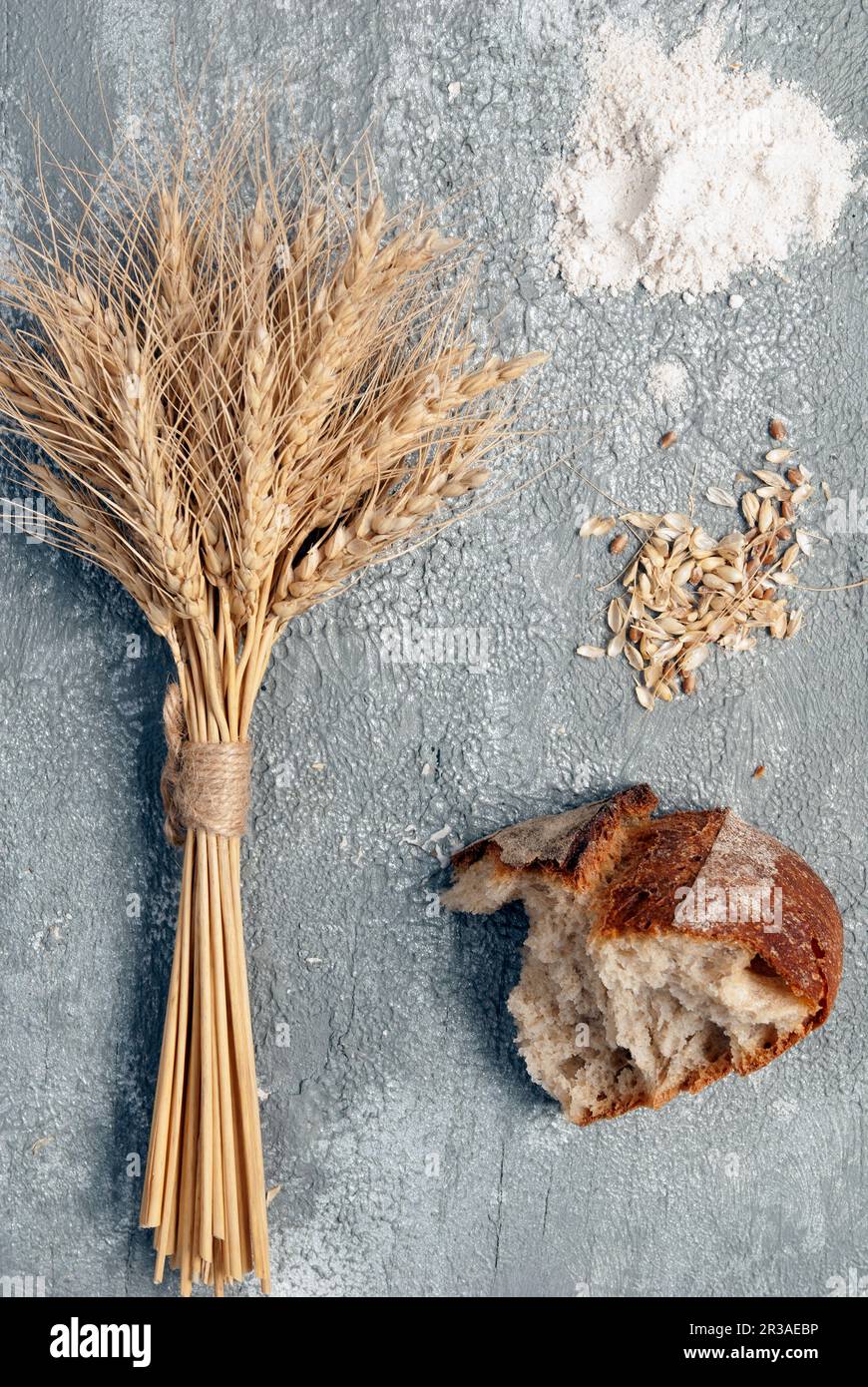 Organic wheat bread making Stock Photo - Alamy