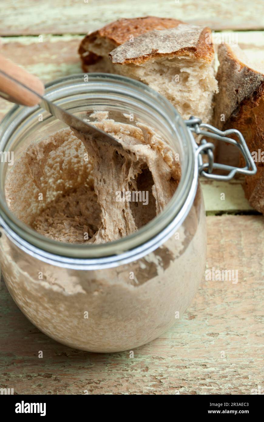 Sourdough bread in jar close hi-res stock photography and images - Alamy