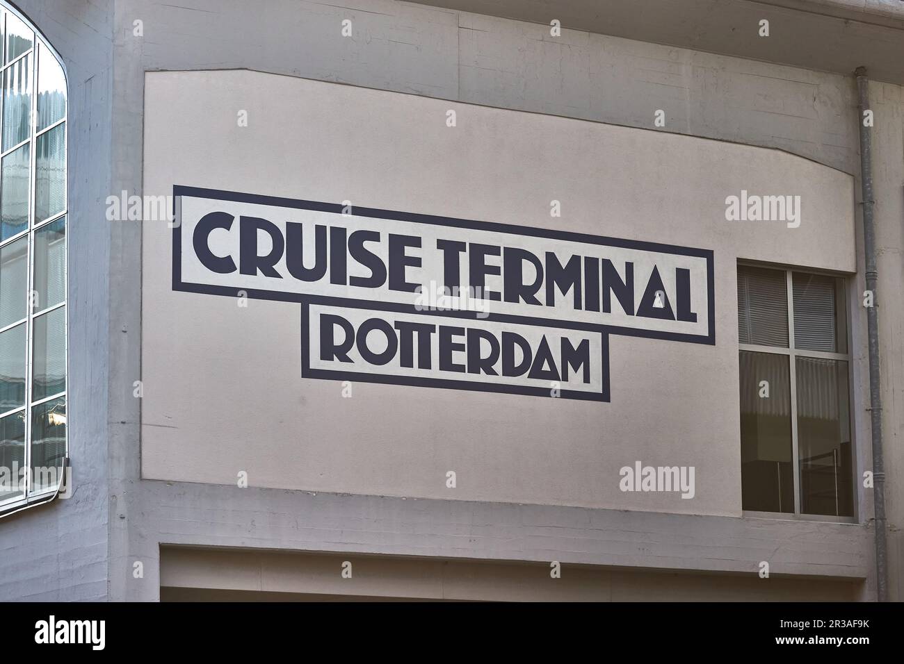 Rotterdam Cruise Terminal Sign Stock Photo - Alamy