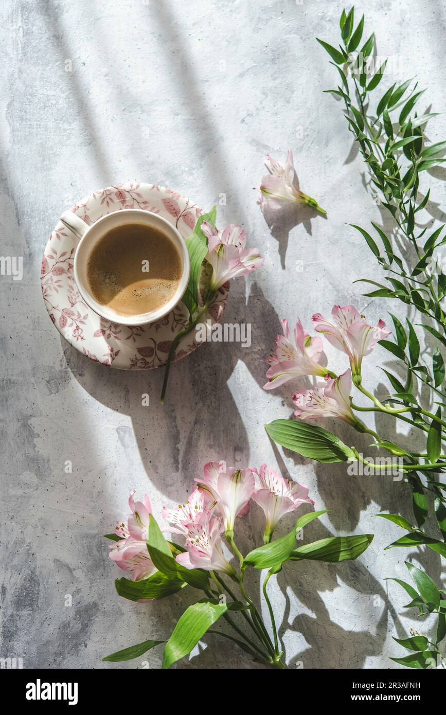 Coffee spouting from a cup Stock Photo - Alamy