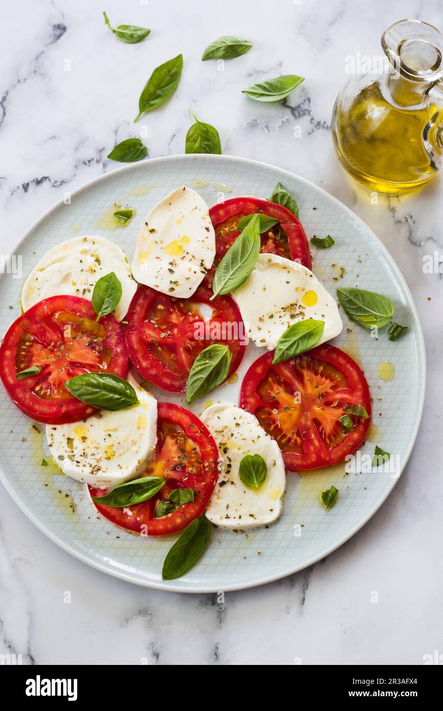 Overhead caprese shot hi-res stock photography and images - Alamy