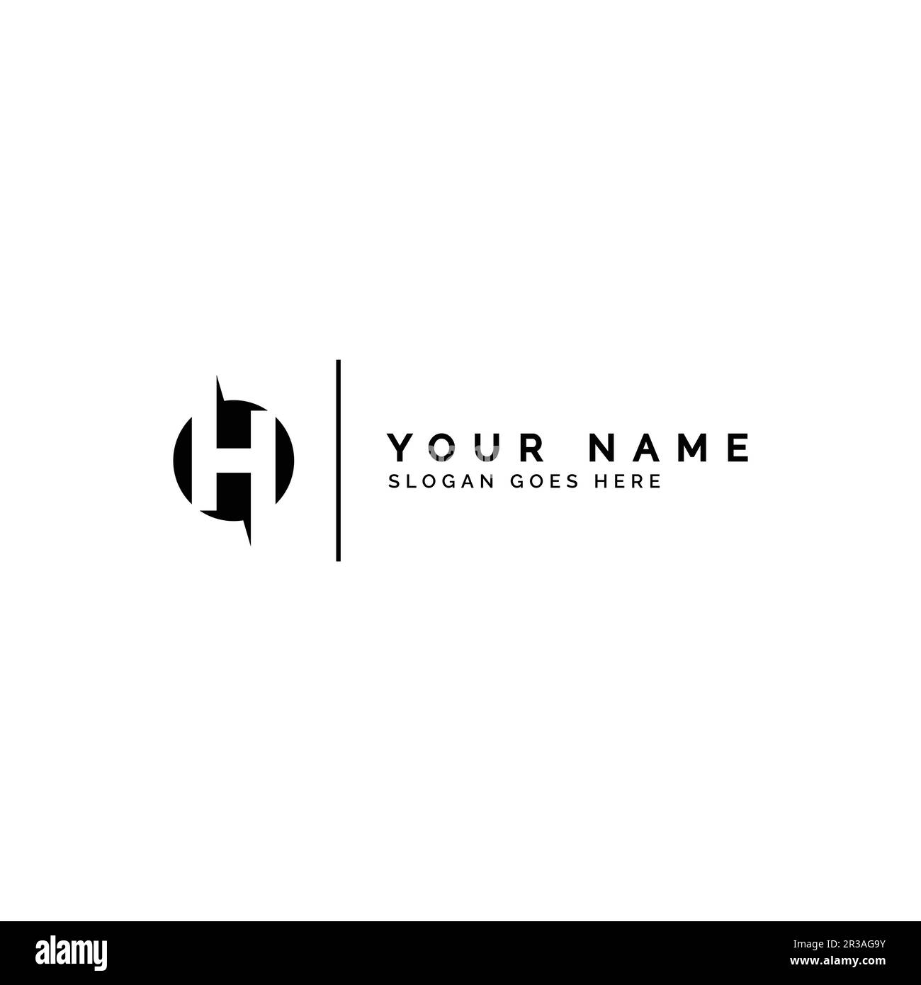 Creative Logo for Initial H in Monogram Style - Vector Template for ...