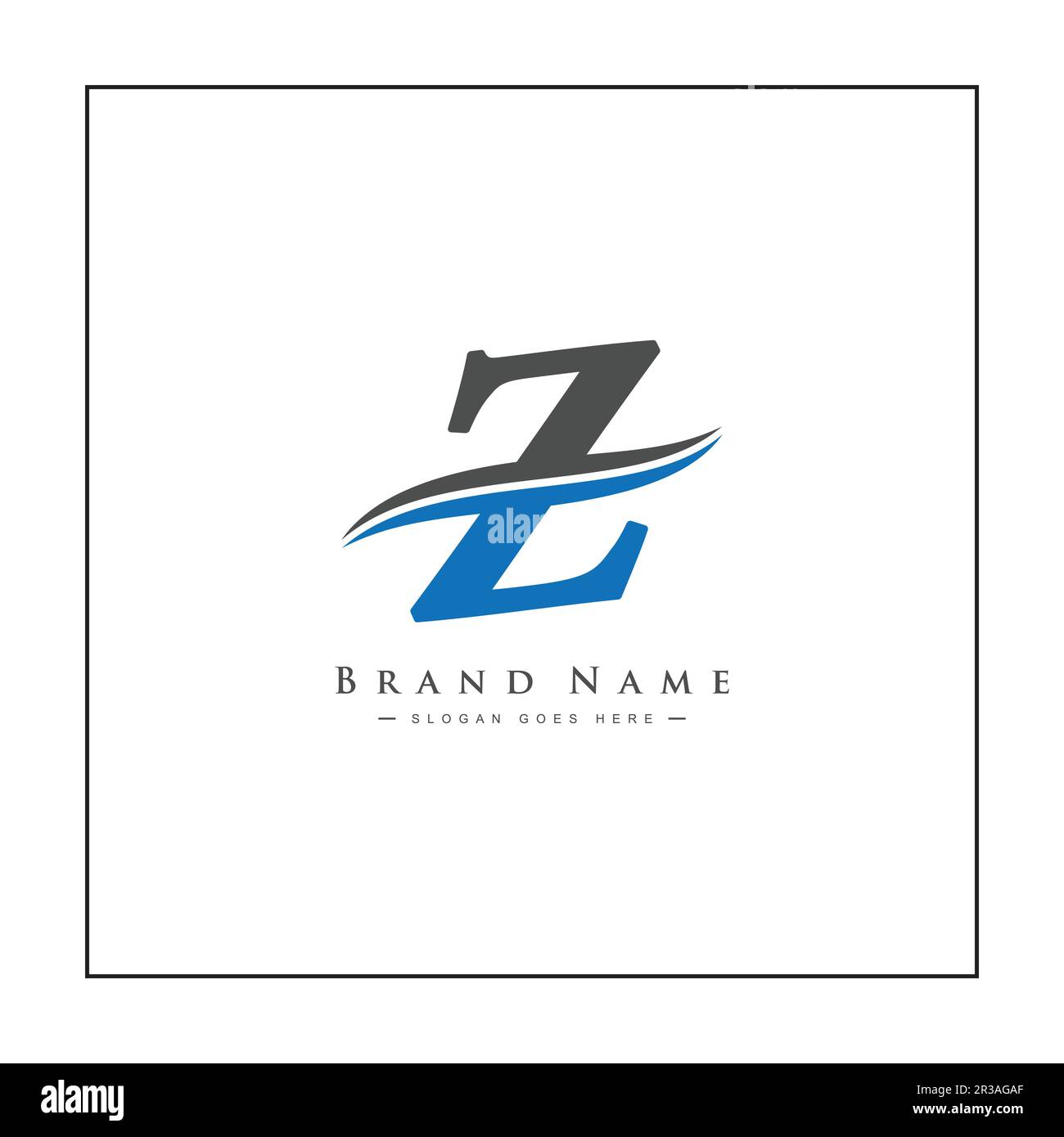 Vector Template for Initial Letter Z Logo - Elegant Monogram Logo for ...