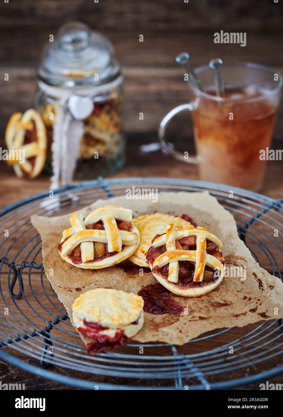 Lattice cookies on greaseproof paper Stock Photo - Alamy