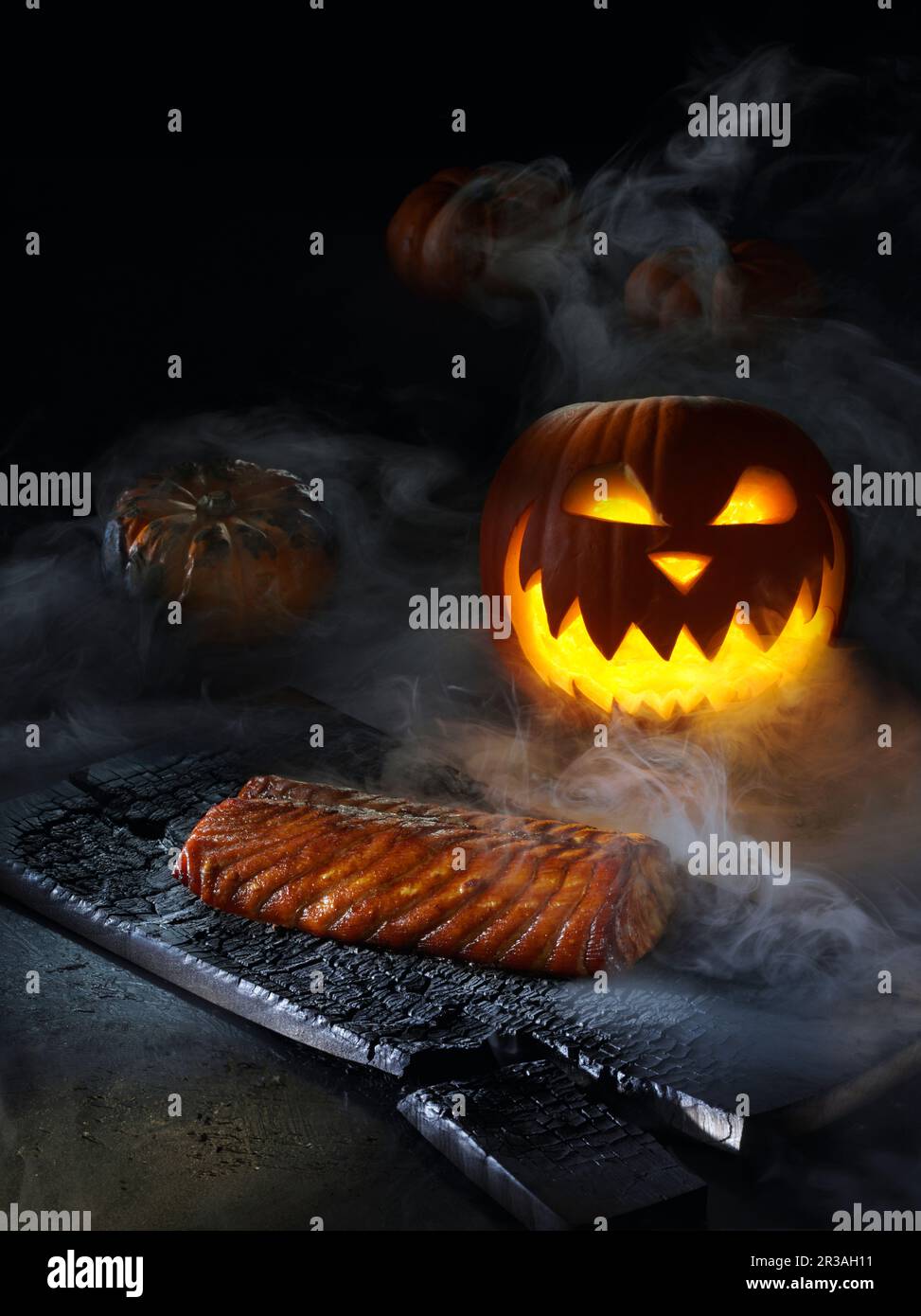 Smoked salmon for Halloween Stock Photo - Alamy