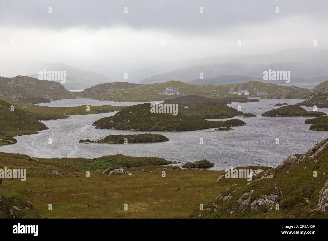 Loch Plocrapool on a Rainy Misty Day, Harris, Isle of Harris, Hebrides ...