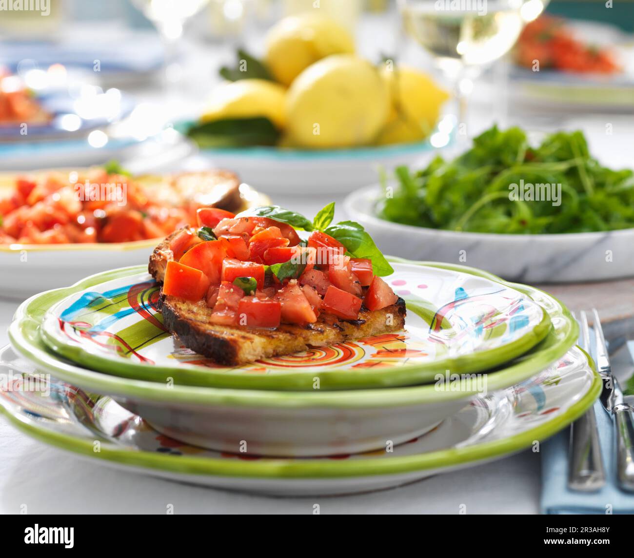 Italian table setting hi-res stock photography and images - Alamy