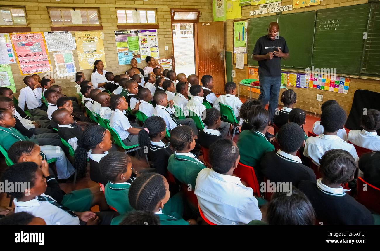African Children in Primary School Classroom Stock Photo - Alamy