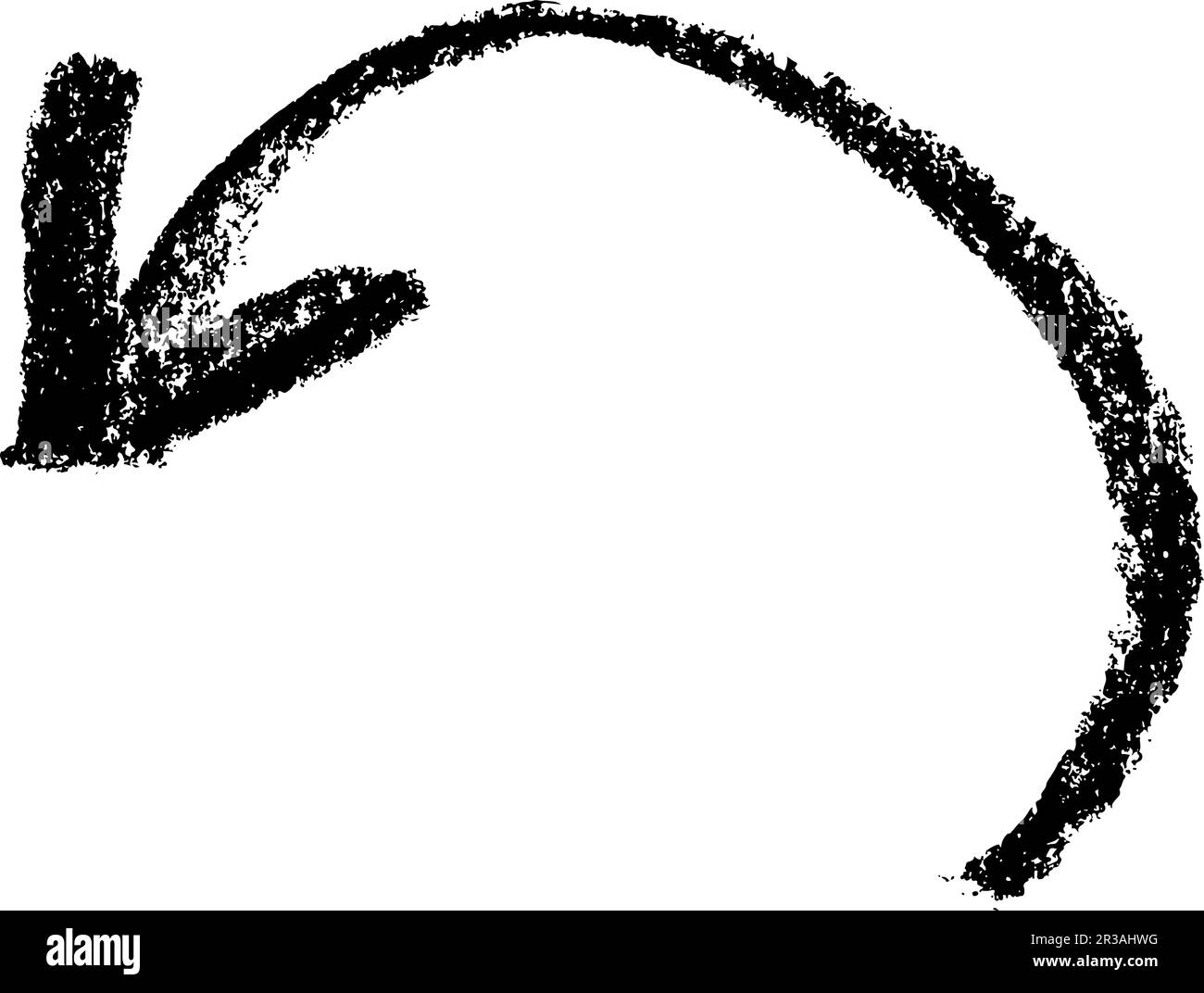 Chalk Texture Round Arrow Sign Stock Vector Image & Art - Alamy