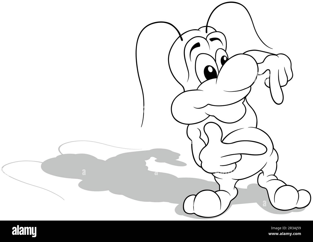 Cartoon illustration beetle smiling Black and White Stock Photos ...