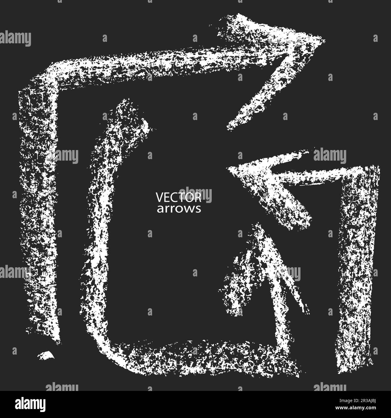 Chalk Texture Arrow Sign Set Stock Vector Image & Art - Alamy