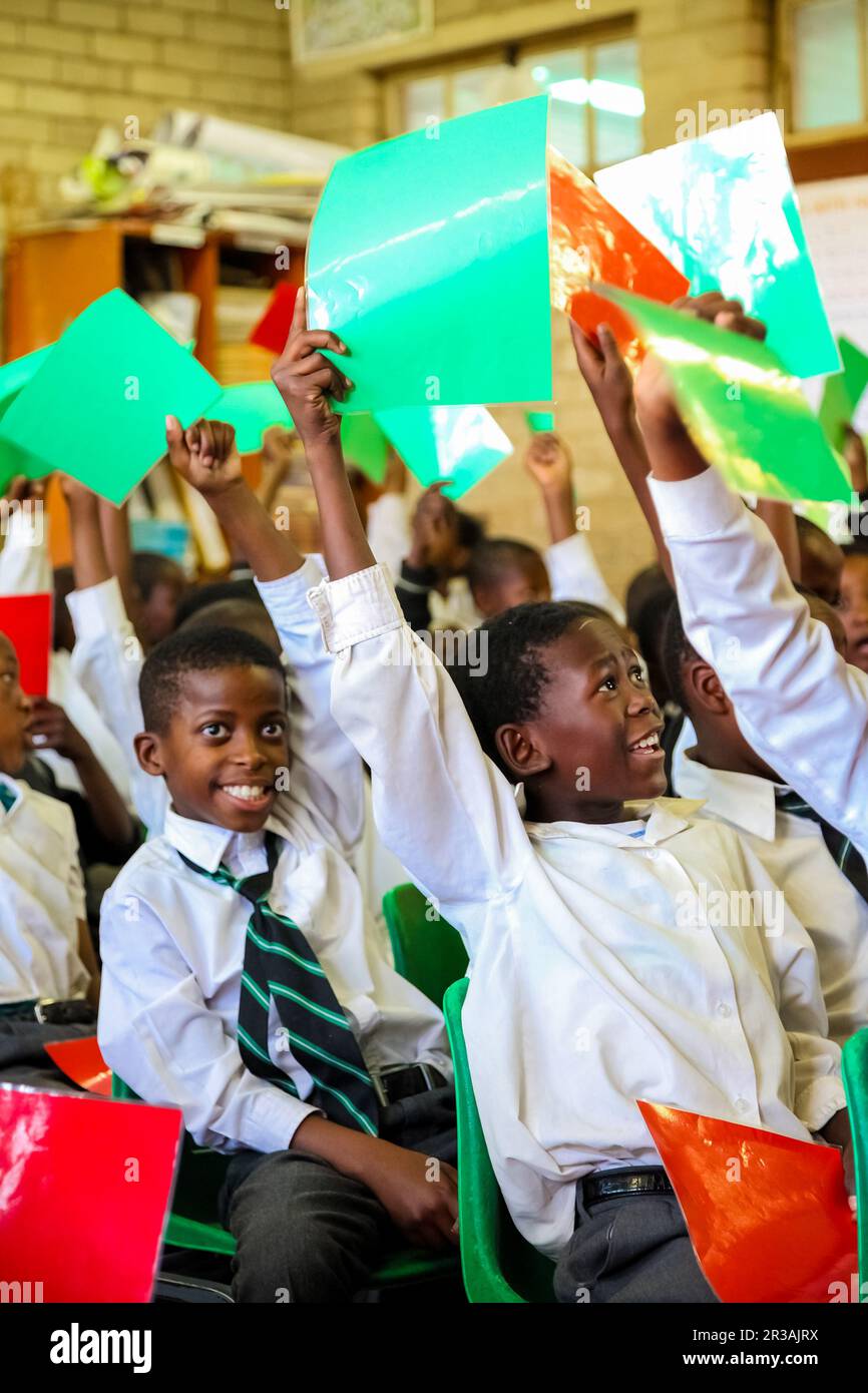 African Children in Primary School Classroom Stock Photo - Alamy